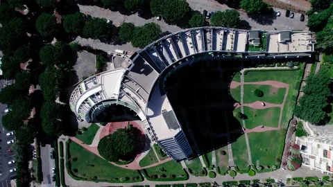 Birds-eye-view of the Pyramid of Grand M... | Stock Video | Pond5