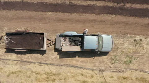 Bird's eye view of Skilled worker men wi... | Stock Video | Pond5