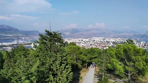 Bird's eye view of Split, Croatia from t... | Stock Video | Pond5
