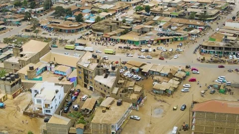 Birdseye aerial view of Loitokitok kenya... | Stock Video | Pond5