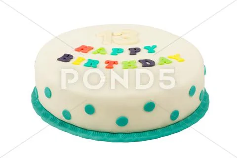 Birthday cake with text happy birthday ~ Premium Photo #61068804
