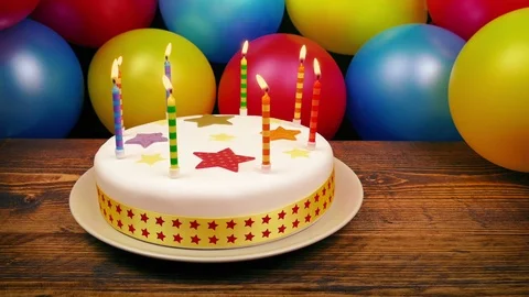 Birthday Cake Scene Stock Footage ~ Royalty Free Stock Videos | Pond5