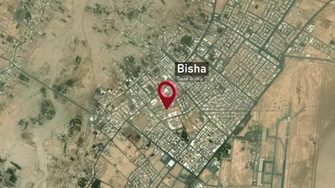 Bisha City Map Zoom (Saudi Arabia) from ... | Stock Video | Pond5