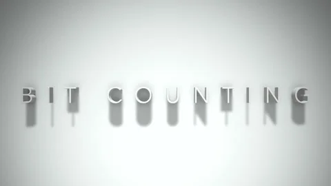 bit counting 3D title animation white te... | Stock Video | Pond5