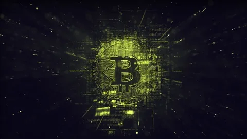 Bitcoin Logo animation with a light leak... | Stock Video | Pond5