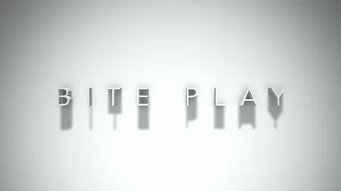 bite play 3D title animation with shadow... | Stock Video | Pond5