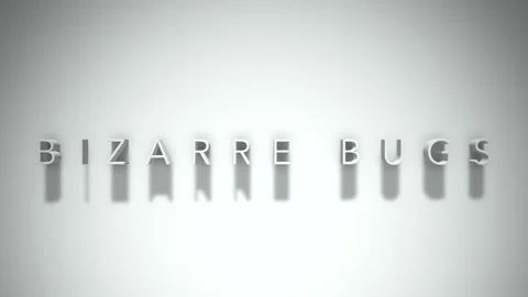 bizarre bugs 3D title animation white te... | Stock Video | Pond5