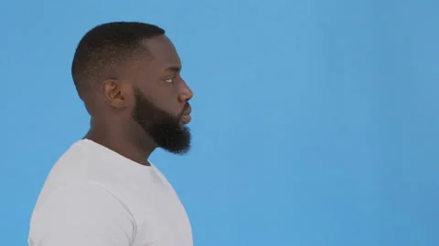 black african american side view. man on... | Stock Video | Pond5