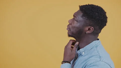 Black American man in deep thoughts face... | Stock Video | Pond5
