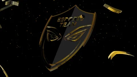 black and gold esports logo green screen... | Stock Video | Pond5