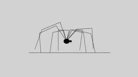 black and white animation crawling spide... | Stock Video | Pond5