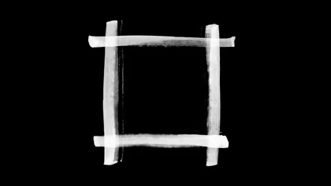 Black and white animation of paint brush... | Stock Video | Pond5