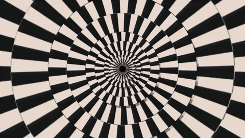 black and white circles that rotate enla... | Stock Video | Pond5