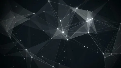 black and white network connected lines | Stock Video | Pond5