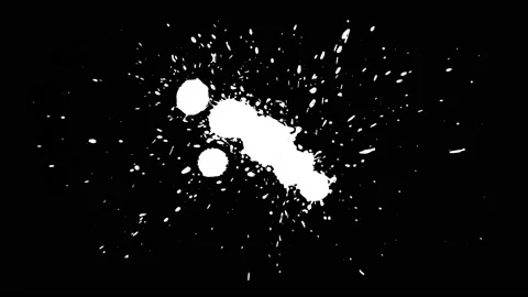 Black and White Paint Splatter Lines - P... | Stock Video | Pond5