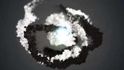 Black and White Particle Logo Reveal | Stock Video | Pond5