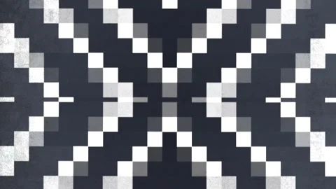 Black and white pixels pattern in 8 bit ... | Stock Video | Pond5