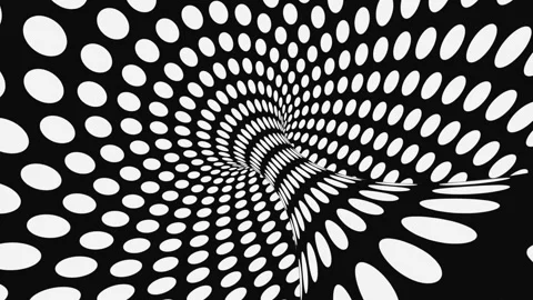 Black and white psychedelic optical illu... | Stock Video | Pond5