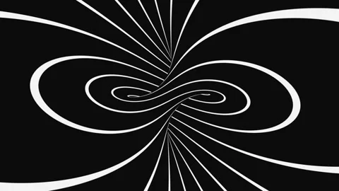 Black and white psychedelic optical illu... | Stock Video | Pond5