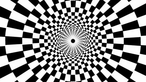 Black and white psychedelic optical illu... | Stock Video | Pond5