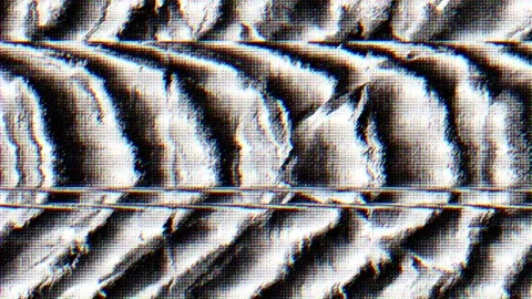 Black and white wavy distorted TV screen... | Stock Video | Pond5
