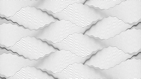 Black and white wavy ripple lines video ... | Stock Video | Pond5