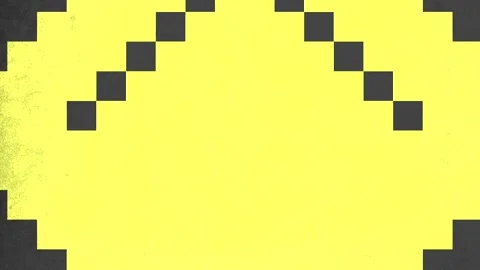 Black and yellow pixels pattern in 8 bit... | Stock Video | Pond5