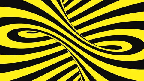 Black and yellow psychedelic optical ill... | Stock Video | Pond5