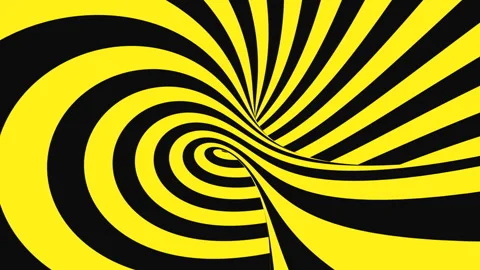 Black and yellow psychedelic optical ill... | Stock Video | Pond5