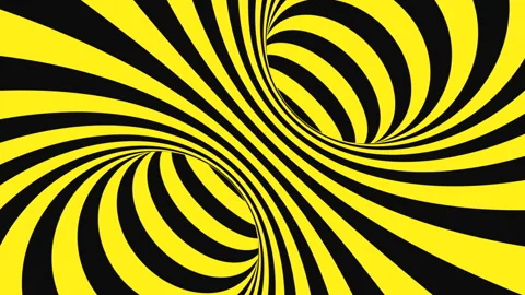 Black and yellow psychedelic optical ill... | Stock Video | Pond5