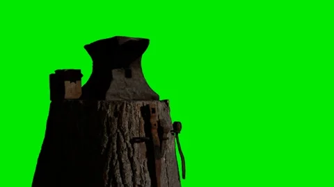 Black anvil on green chromakey backgroun... | Stock Video | Pond5