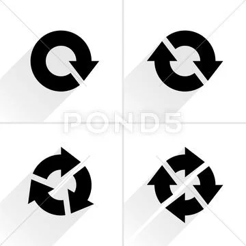 Black arrow loop, refresh, reload, rotation icon: Graphic #66455277