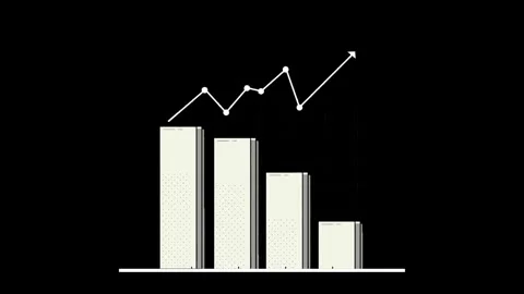 Black Background Bar Graph With Increasi... | Stock Video | Pond5