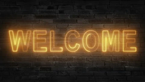 Black background welcome text animation.... | Stock Video | Pond5