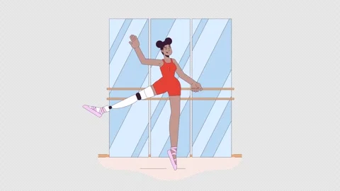 Black ballerina with prosthetic leg danc... | Stock Video | Pond5