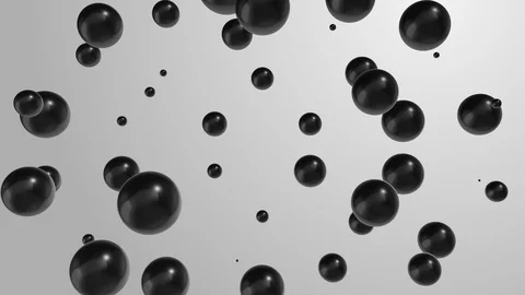Black balls flying. Minimal motion desig... | Stock Video | Pond5