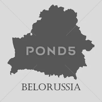 Black Belorussia map - vector illustration Illustration #63382728