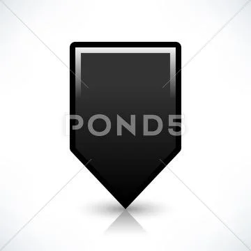 Black blank map pin sign square location icon Illustration #67505008
