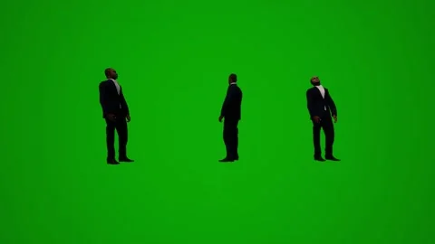 Black business man green screen walk mob... | Stock Video | Pond5