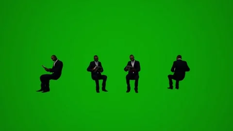 Black business man green screen walk mob... | Stock Video | Pond5
