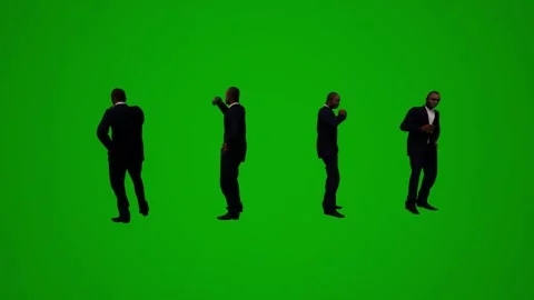 Black business man green screen walk mob... | Stock Video | Pond5