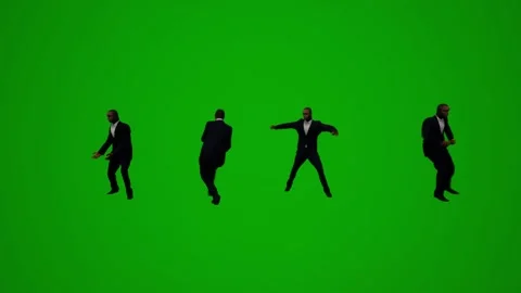 Black business man green screen walk mob... | Stock Video | Pond5