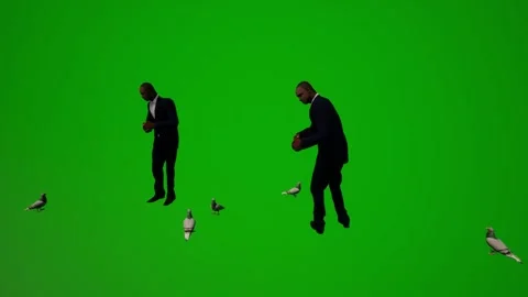 Black business man green screen walk mob... | Stock Video | Pond5