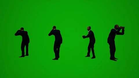 Black business man green screen walk mob... | Stock Video | Pond5