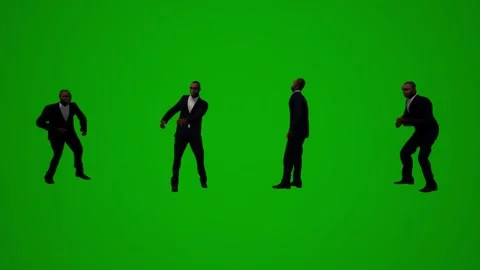 Black business man green screen walk mob... | Stock Video | Pond5