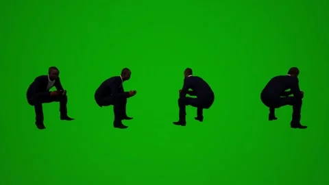 Black business man green screen walk mob... | Stock Video | Pond5