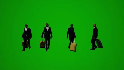 Black business man green screen walk mob... | Stock Video | Pond5