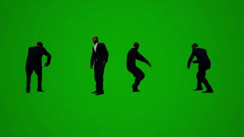Black business man green screen walk mob... | Stock Video | Pond5