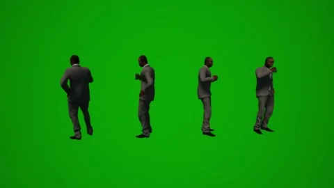 Black business man green screen walk mob... | Stock Video | Pond5