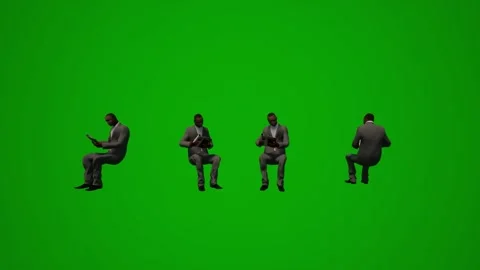 Black business man green screen walk mob... | Stock Video | Pond5